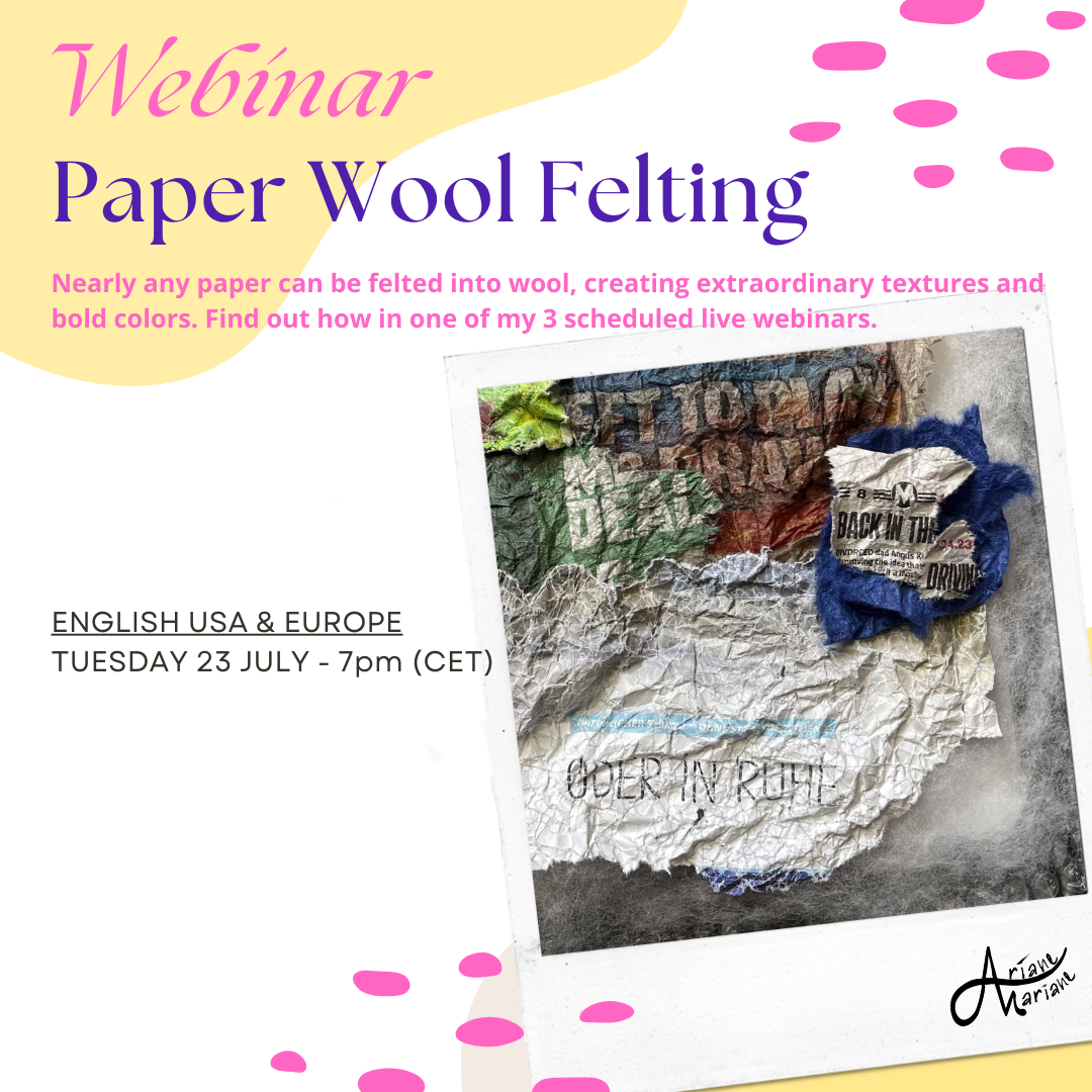 PAPER WOOL FELT COLLAGE - LIVE ONLINE DEMONSTRATION / ENGLISH